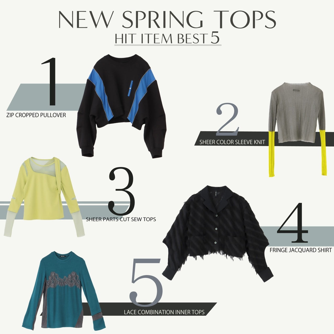 NEW SPRING TOPS -HIT ITEM BEST5- — aulaaila