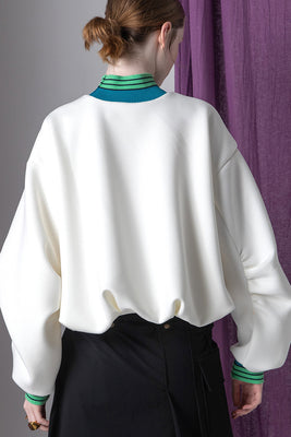 MULTI BORDER BALLOON PULLOVER — aulaaila